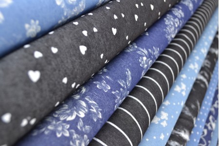 Denim Chambray Washed Prints